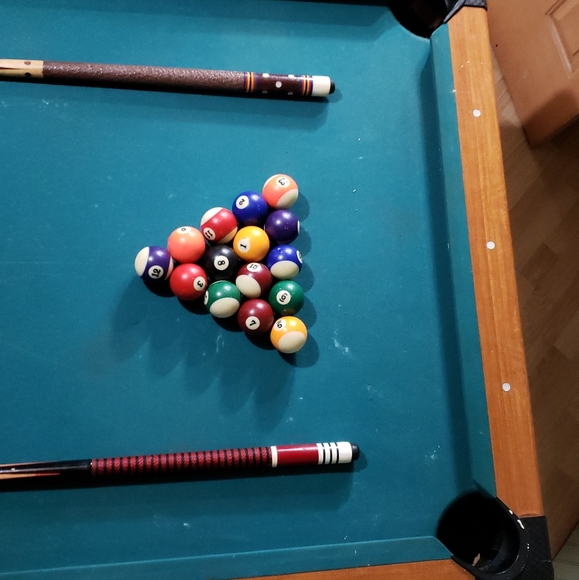 Harvard | Other | Pool Table With Balls 2 Pool Sticks And Case | Poshmark